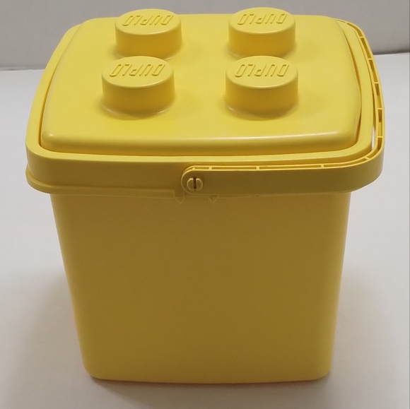 Toys | Lego Duplo Vintage Empty Yellow Plastic Bucket 1987 | Poshmark